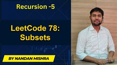 🔄recursion 5 “leetcode 78 Subsets Problem Recursion Approach