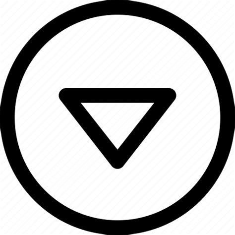 bottom arrow direction align navigation pointer icon download on
