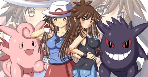 ポケモン人間絵 リーフandブルー Kirihimeのイラスト Pixiv