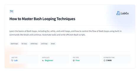 How To Master Bash Looping Techniques Labex