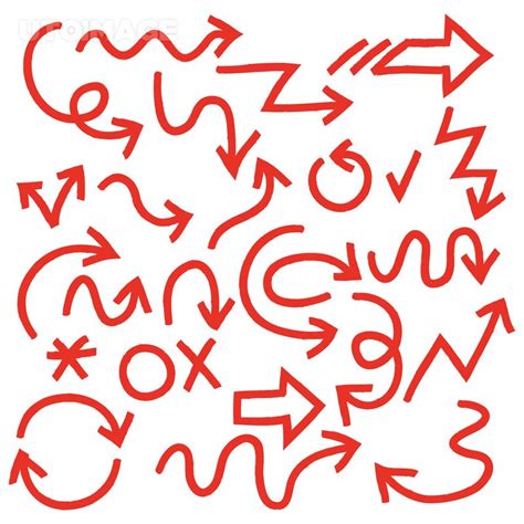 유토이미지 화살표 손그림 일러스트1 손그림 라인아트 낙서