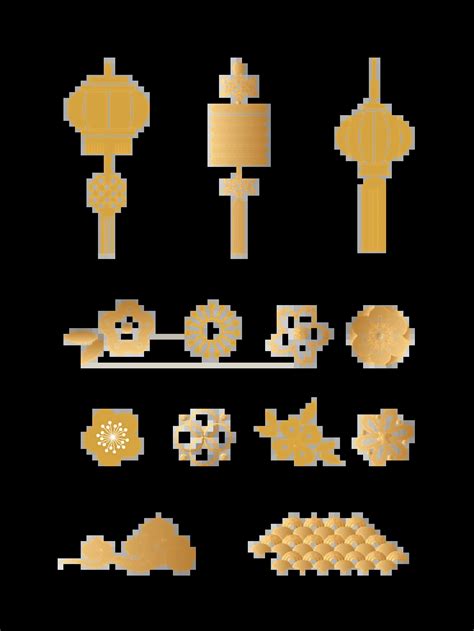 中国风梅花祥云过年元素灯笼矢量喜庆ai图片素材图片素材 花瓣网