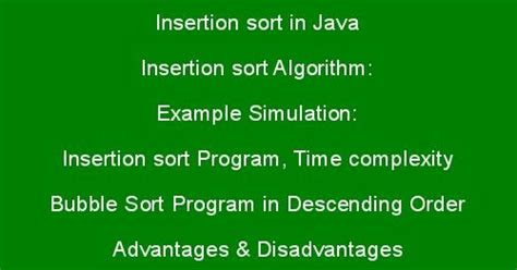 Java Program To Insertion Sort With Example JavaProgramTo