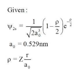 Answered The Wave Function For The S Orbital In Bartleby
