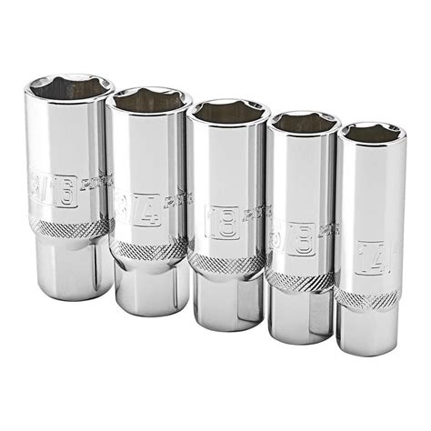 3 8 In Drive Sae And Metric Spark Plug Socket Set 5 Piece