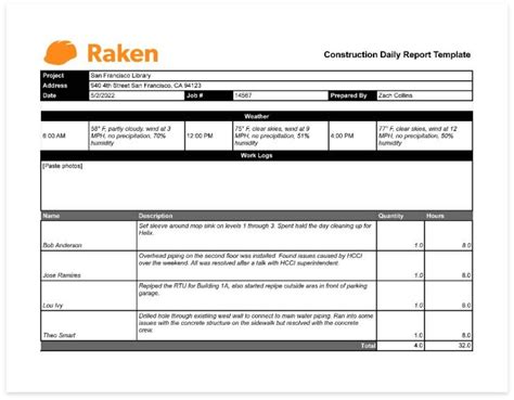 Free Construction Daily Report Template Excel Free Printables Hub