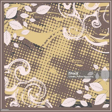 히잡과 담요에 대한 추상 스카프 패턴 디자인 히잡 스카프와 스플래시 브러쉬 잉크 인쇄 제작용 나뭇잎 가리기에 대한 스톡 벡터 아트 및 기타 이미지 Istock