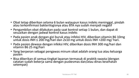 Tatalaksana Pemberian Terapi Pencegahan Tpt Tb Pdf Pdf