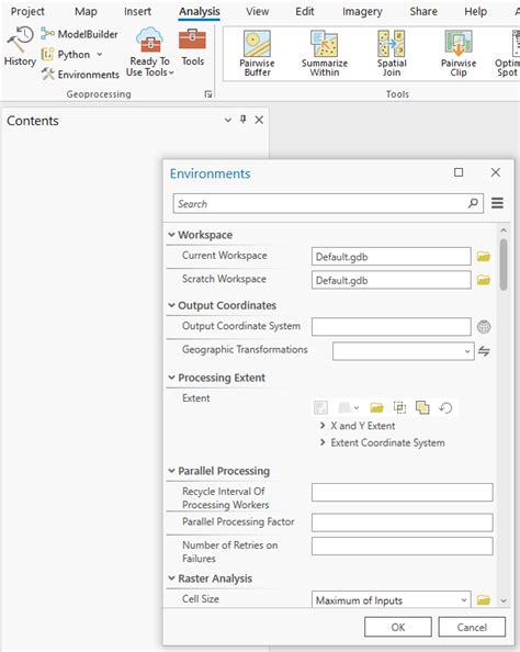 Update Environment Settings Esri Community