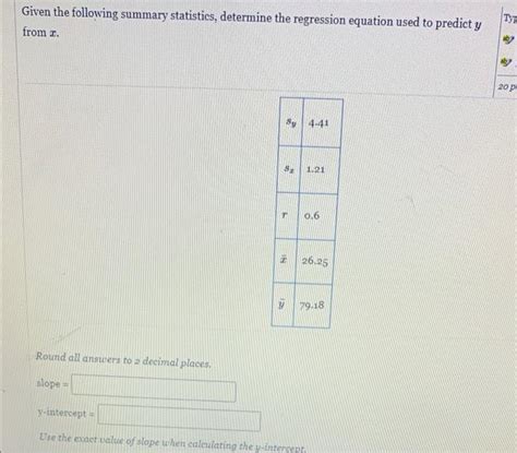 Solved Consider The Following Table Summarizing The Speed