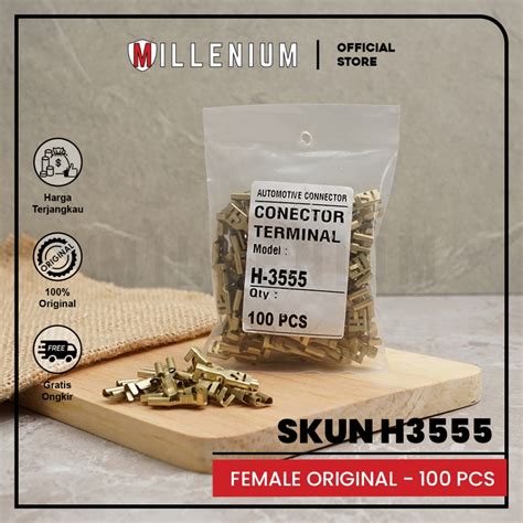 Jual Terminal Skun Cewek Besar Skun Female Konektor Kabel Gepeng Skun Relay H