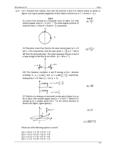 Jee Advanced Question Paper Pdf Download With Solutions Aglasem Admission