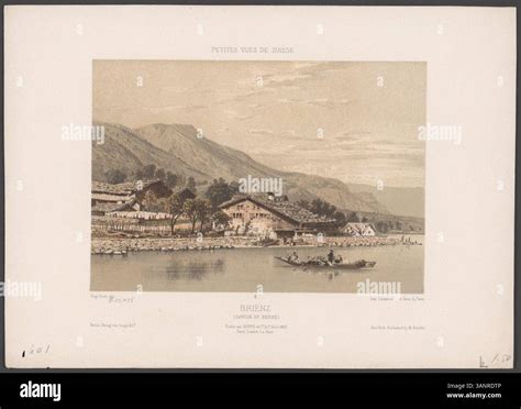Eugène Cicéris Lithograph Depicts Brienz In The Canton Of Berne