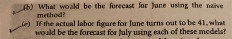 Solved Forecast Sales For Week 6 Using The Naïve Method A