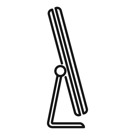 Side View Monitor Icon Outline Vector Computer Screen Vector Art At Vecteezy