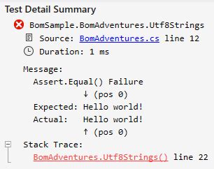 UTF BOM Adventures In C