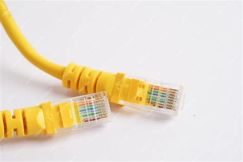 Premium Photo Lan Cable Internet Connection Network Rj45 Connector Ethernet Cable