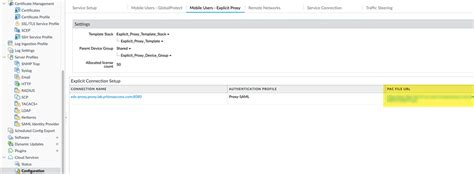 Use Explicit Proxy With GlobalProtect