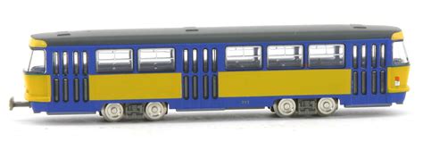 Tomytec 977821 Aed Leipziger Straßenbahn Tatra T4 B4 Grau Blau Gelb