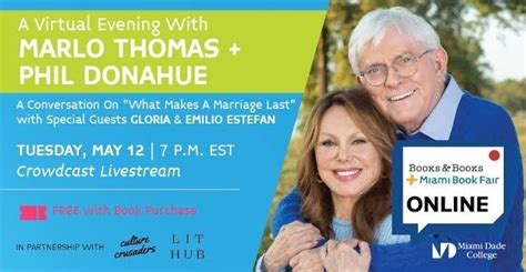 A Virtual Evening With Marlo Thomas And Phil Donahue Books And Books
