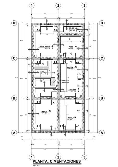 Planta De Cimentacion Casa Construccion Pdf