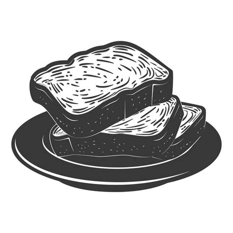 Premium Vector Silhouette Bread Platter Black Color Only