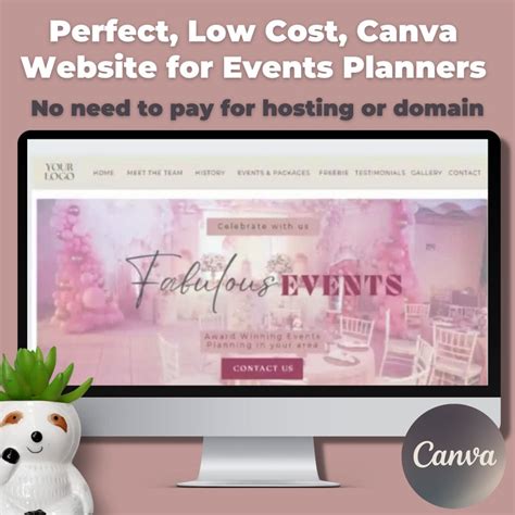 Canva Website Events Planner Also Suitable For Wedding And Etsy
