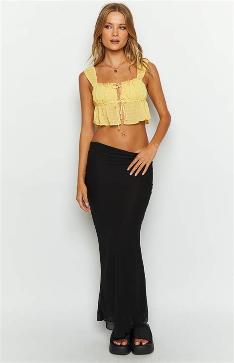 Pixie Yellow Crop Top Beginning Boutique Us