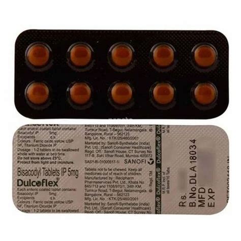Duloflex Bisacodyl Tablets Ip Sanofi Treatment Constipation At ₹ 11