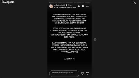 Miris Keponakan Chika Jessica Jadi Korban Salah Pukul Polisi Saat Ada