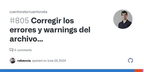 Corregir Los Errores Y Warnings Del Archivo Ponentts · Issue