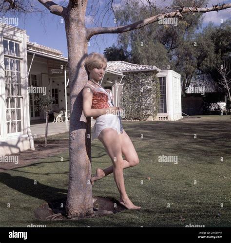 Actress Susan Oliver Poses Outside Her Home In Beverly Hills Calif