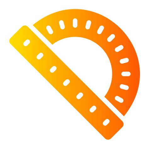 Protractor Generic Gradient Fill Icon Protractor Generic Gradient Fill Icon