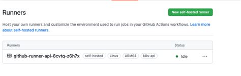 setup github runner on k8s