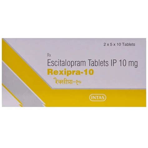 10mg Rexipra Escitalopram Tablets Ip At ₹ 90 Strip Ghaziabad Id 2855725066030