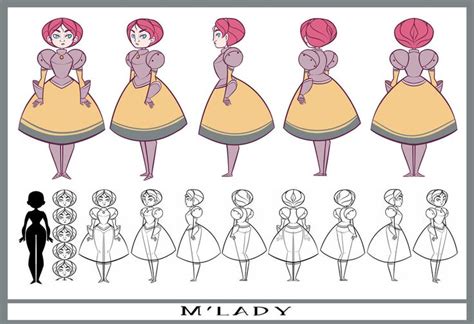 M'lady Character Turnaround | Character turnaround, Character model sheet, Animated cartoon ...
