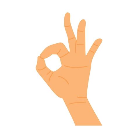 Hand Gesture With Ok Sign 26732957 Vector Art At Vecteezy