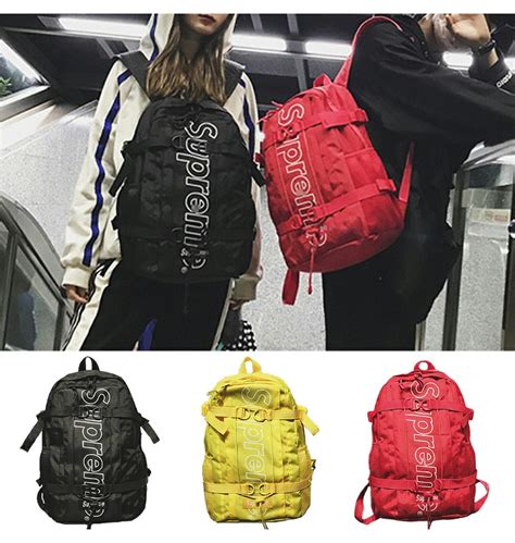 슈프림백팩 Fw18 남여공용 학생 커플 스트릿 신학기 등산가방 티몬