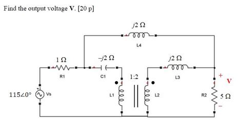 solved find the output voltage v