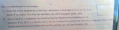 Solved 5pt ﻿combinational Circuit Designsa ﻿draw The