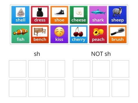 Phonics Sh Sort Group Sort Phonics Sh Sort Group Sort