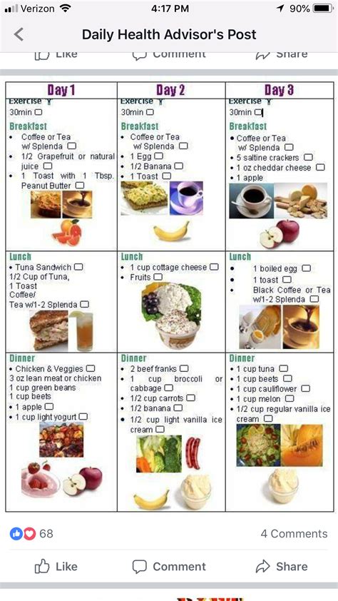 1000 Calorie Meal Plan Printable