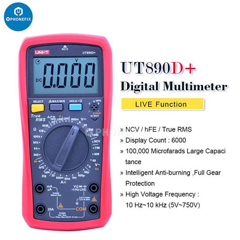 Uni T Ut890c D True Rms Lcd Digital Multimeter Capacitance Meter
