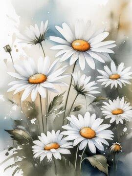 Colorful Abstract Flowers Watercolor Watercolor Background Floral