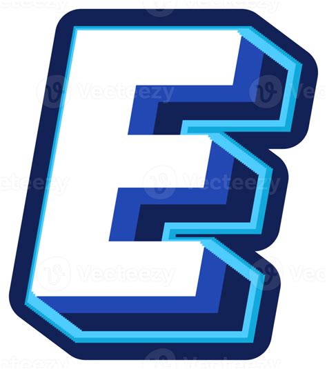 Blue Letter E