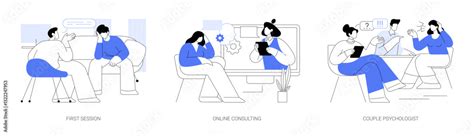 Psychoanalysis Isolated Cartoon Vector Illustrations Se Stock Vector Adobe Stock