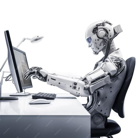 premium ai image the futuristic workstation an office desk with a