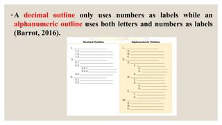OUTLINE Lesson In English For Academic And Professional Purposes PPTX Medical Health