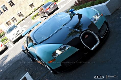 Bugatti Veyron Wrapped In Custom Tiffany Blue Like Color W Satin