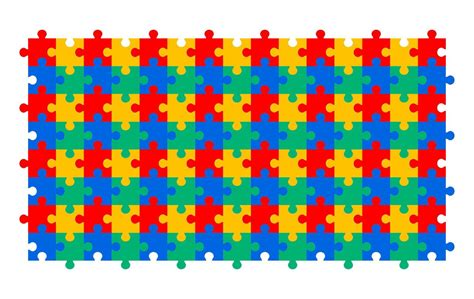 World Autism Awareness Day Autism Puzzle Piece Pattern Background